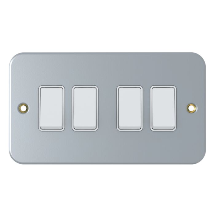 SM1042 Chint 4 Gang 2 Way Light Switch MetalClad