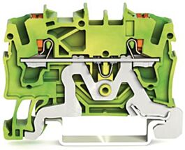 Wago 2206-1207 2-conductor ground terminal block with push-button 6 mm ...