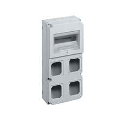 FM2451PI Ilme Box for 4 panel sockets (PI/PIF) and room for RCD