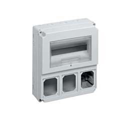 FM3236PI Ilme Box for 3 panel sockets (PI/PIF) and room for RCD