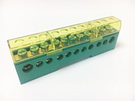 Teknomega Insulated Block 1 Pole distribution block 80A - 11 Way