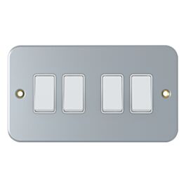 SM1042 Chint 4 Gang 2 Way Light Switch MetalClad